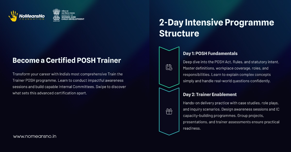 PoSH Train the Trainer Certification | Empowering PoSH Educators